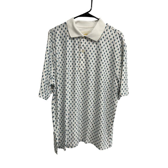 Greg Norman Collection | Shirts | Greg Norman Mens Play Dry White Blue ...